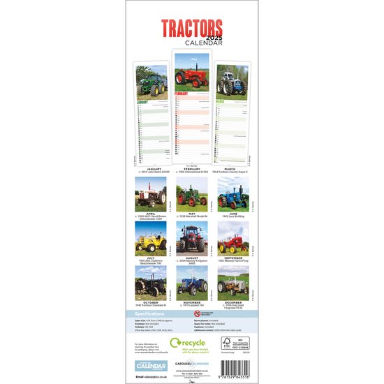 Tractors Kalender 2025 Slimline | bol