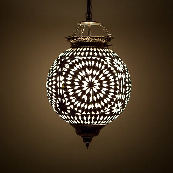 Oosterse lamp zwart-wit | bol