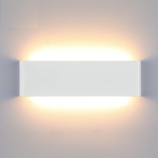 Moderne 16W LED wandlamp wit met up-and-down licht IP44 voor slaapkamer ...