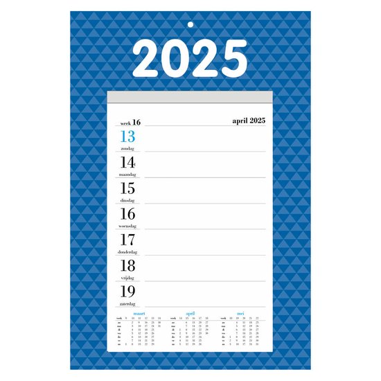 Omleg Weeknotitie Kalender op schild 2025 | bol