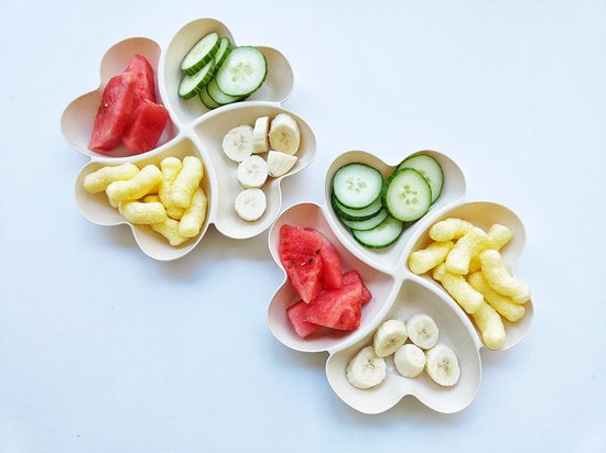 2 x Monkeyplatter Vakjesbord Schaal - Gezond Eten Borden - Kinderbord ...