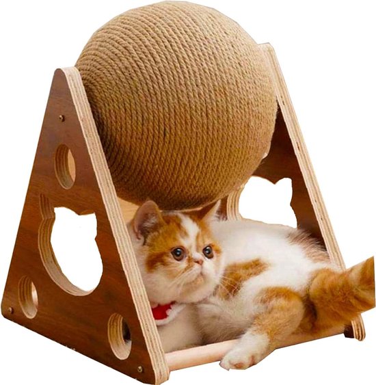 Sisal bal kat krabplank - Driehoekige steunplank - Slijtvaste kat ...