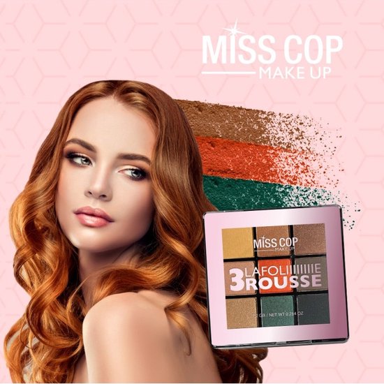 Miss Cop VEGAN Oogschaduw KLEURENPALET N° 03 ROUSSE. | bol