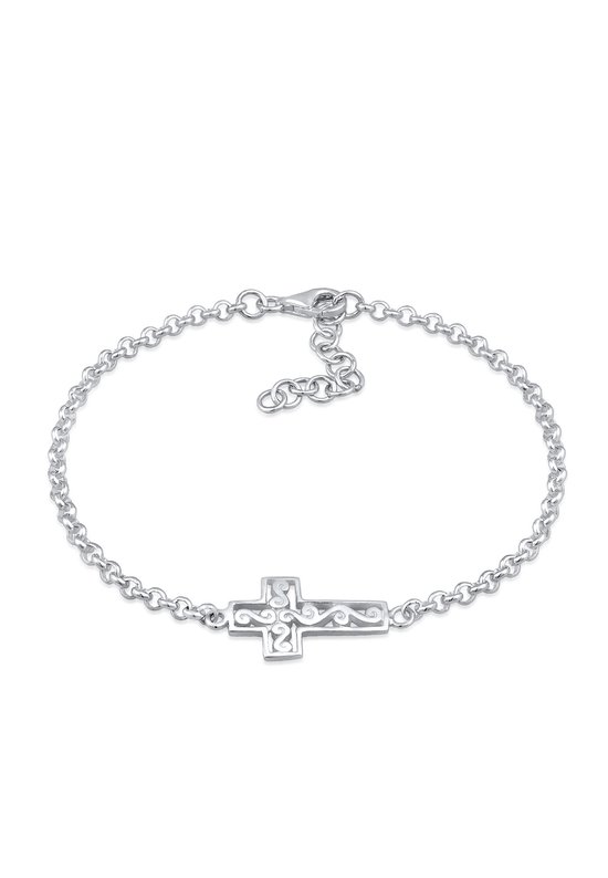 Nenalina Dames Armband Kreuz Cross Ornament Anhänger Modern 925 Silber ...