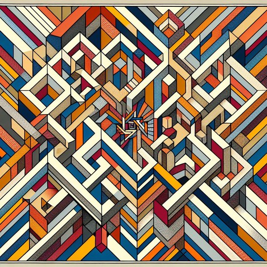 Abstract escher schilderij | Verstrengelde visuele illusie: een ...