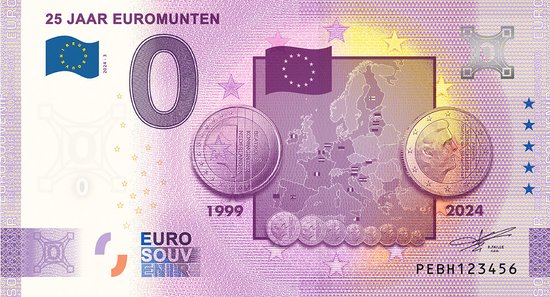 0 Euro biljet Nederland 2024 - 25 jaar Euromunten | bol
