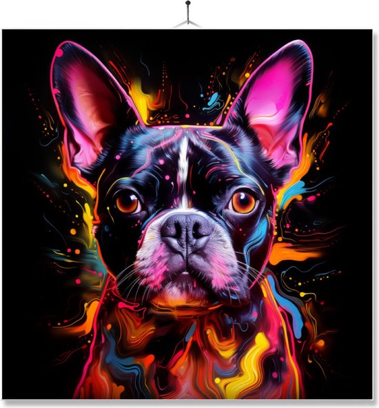 Tegel Met Opdruk | Geschenk | Dier | Neon Kleuren | Art | Boston ...