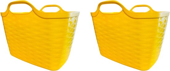 Curver - Opbergmand - Flexi Basket - 27 Liter - Geel - PAKKET - 2 stuks ...