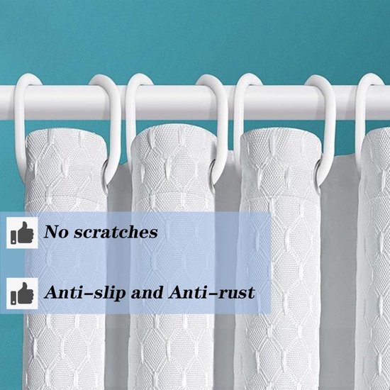 2 stuks uitschuifbare telescopische trekstangen voor douchegordijnrails ...