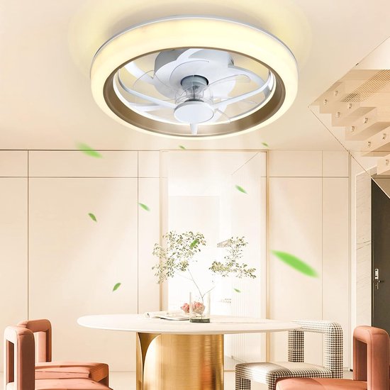LED Ventilator Lamp - Plafondventilator - Wit - Smart Lamp - Dimmer - 6 ...