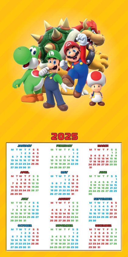 Super Mario Kalender 2025 | bol