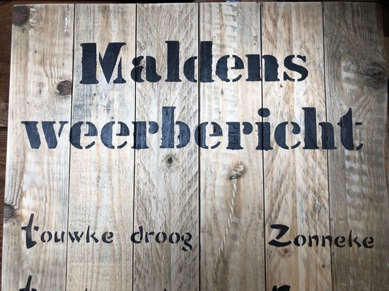 Houten tekstbord WEERBERICHT - gepersonifieerd !! | bol