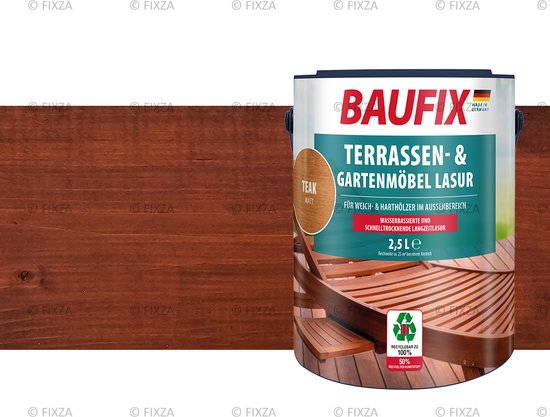 BAUFIX Terras en tuinmeubelbeits teak 2,5 Liter | bol