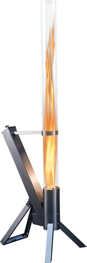Green Flame Pelletkachel - Glazen buis - Pallet vuurkorf - RVS - 2.5 kW ...