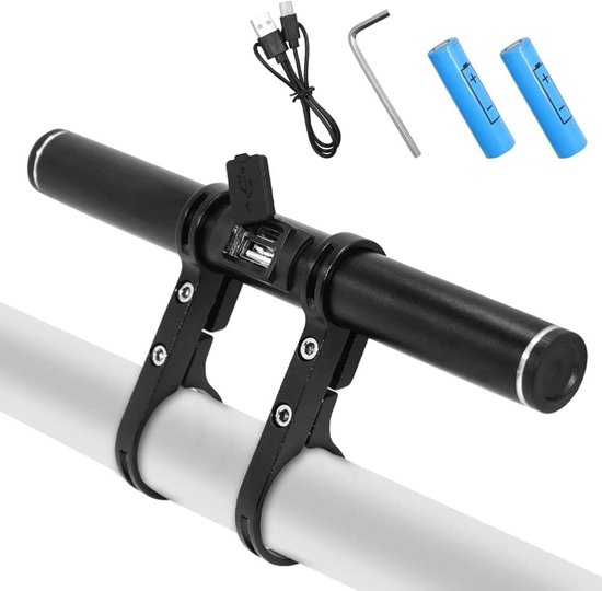 Fietsstuur Extender Power Bank 205 cm Aluminium Verlengbeugel 4000 mAh ...