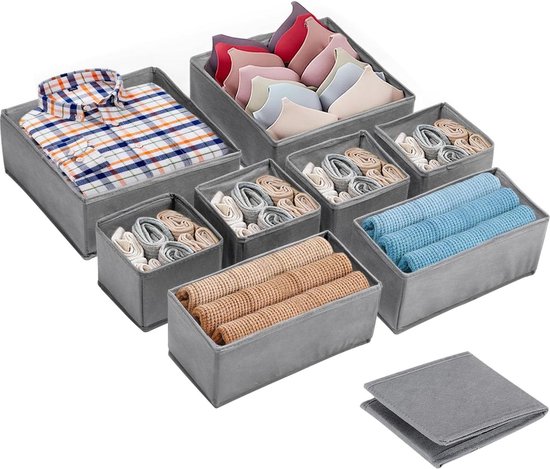 Folding Drawers Storage System Organiser - Wardrobe Drawer Underwear ...