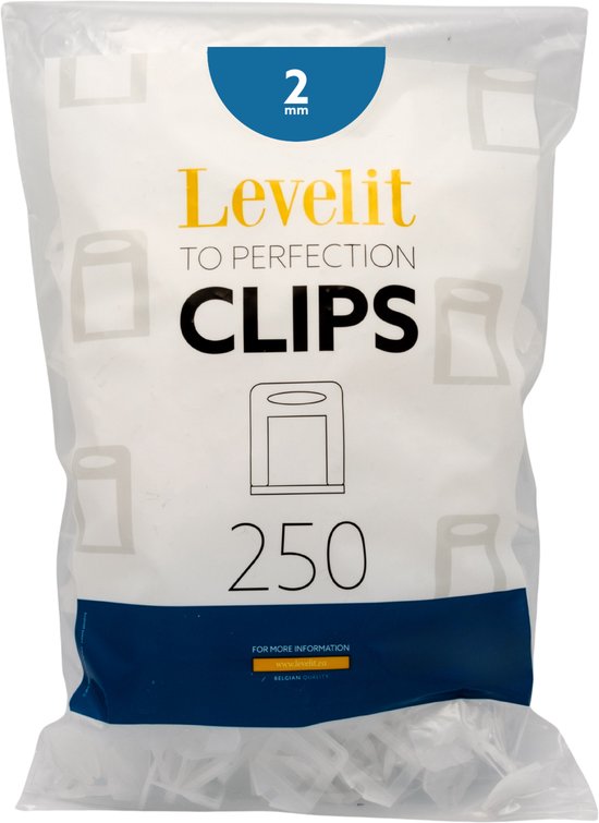 Levelit - Leveling Clips - Tegel levelling systeem - 2mm - 250 stuks | bol