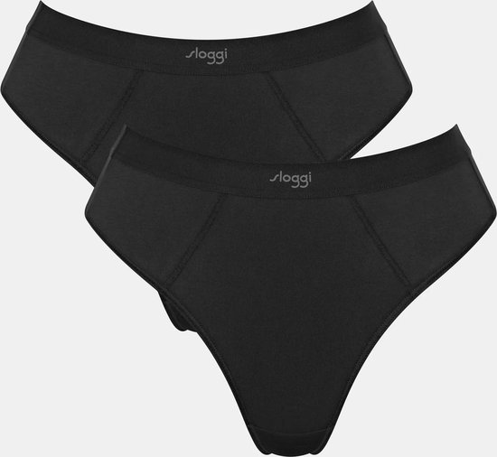 sloggi EVER Ease String 2 pak Dames Onderbroek - Zwart - Maat S | bol