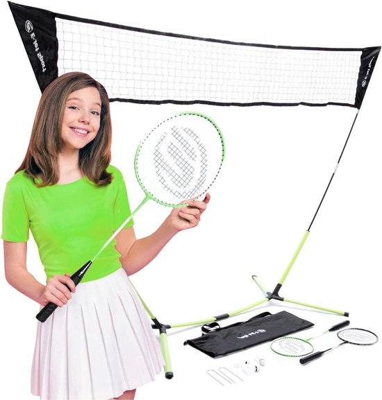 Badminton Net Rackets Shuttles Draagbare Instant Setup - Achtertuin ...