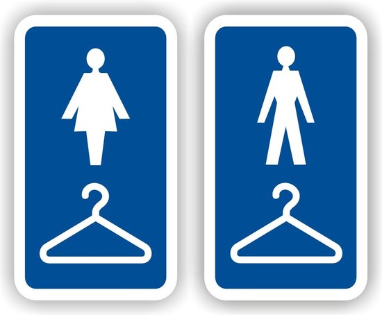 Jerma-Kleedkamer Stickers-Dames & Heren-Weerbestendig & Duurzaam Vinyl ...