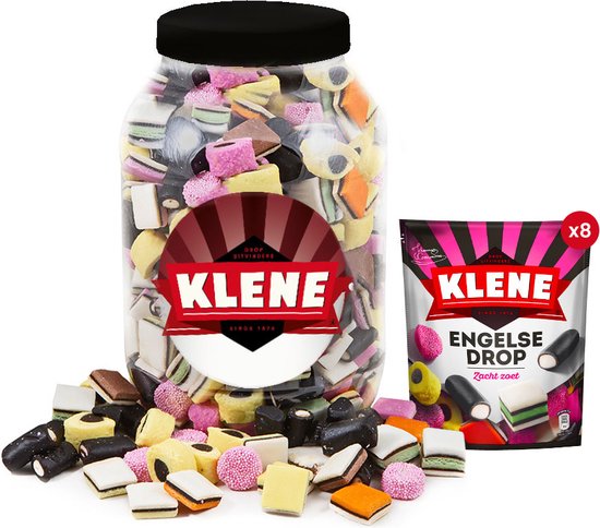 Klene Engelse Drop - dropsnoep in herbruikbare bokaal - 2160g | bol