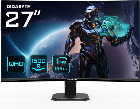 Gigabyte GS27QC - Curved-Monitor - 27 " VA - 2560 x 1440 QHD @ 165 Hz ...