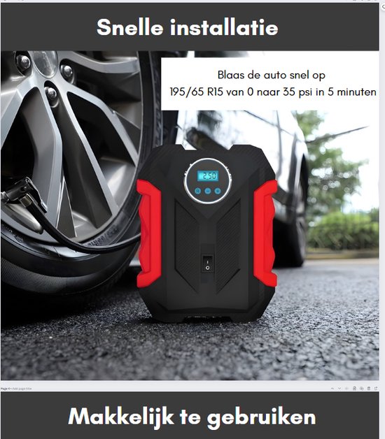 Compressor Bandenpomp – Luchtcompressor – Elektrische Bandenpomp ...