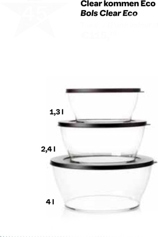 Tupperware clear kommen eco set | bol