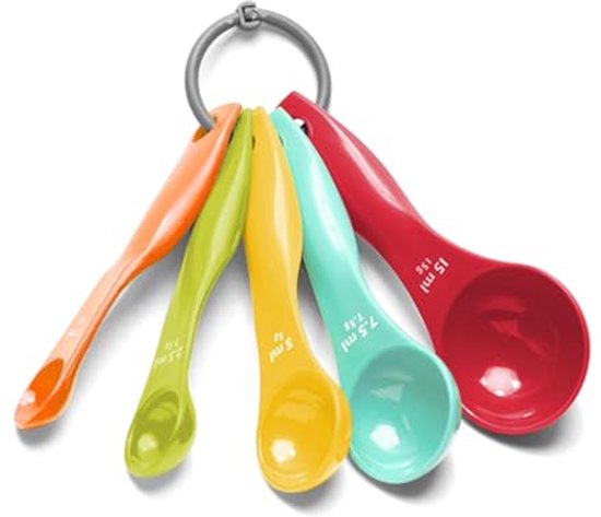 Measuring spoon set, 5 colours measuring spoons with different capacity ...
