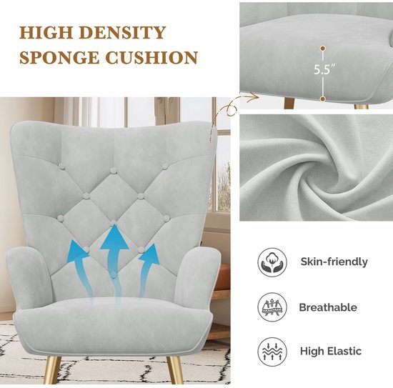 Fauteuil – Relaxstoel – Zetel – Lounge Stoel – Leunstoel – Modern ...