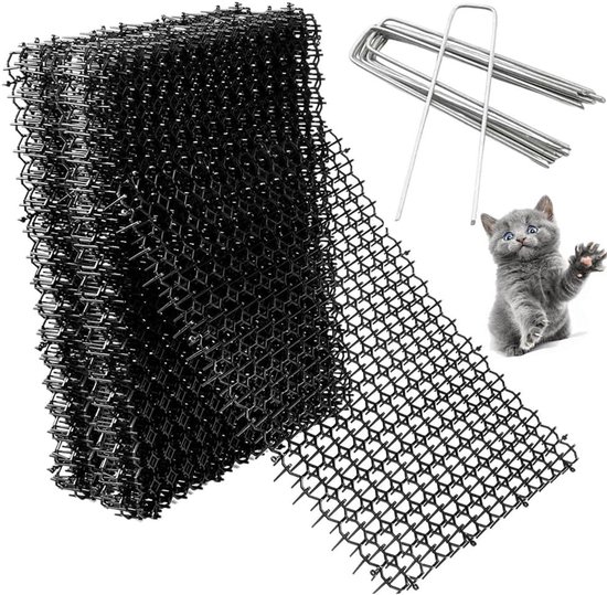 12 Pieces Animal Barrier Cat Defence Strip met Spikes - Anti-Cat Mesh ...