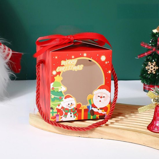 Kerstverpakkingsdoos - 10 stuks - S - 9*9,2*10,1cm - Appeldoos ...