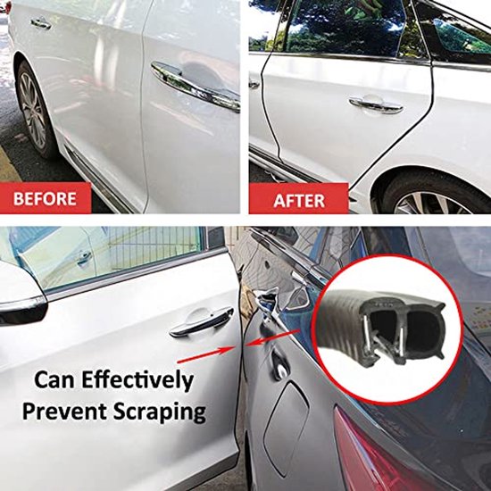Autodeur Randtrim Rubber Afdichtstrip voor Voorkomen van Lekkages en ...