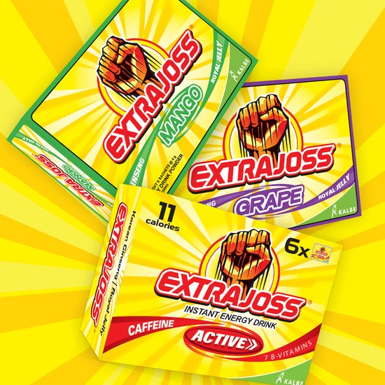 Extra Joss Mix Pack - 3 smaken (Active, Mango & Grape) - Instant Energy ...
