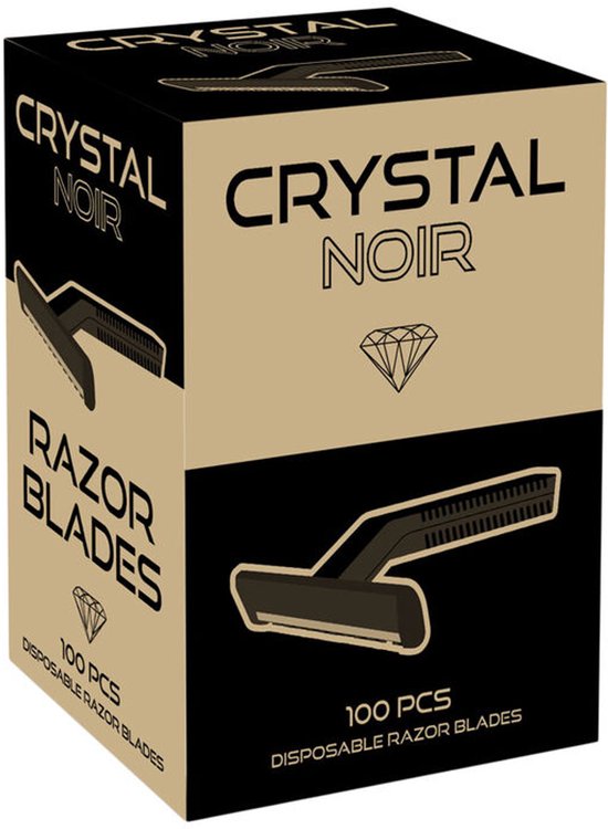 Crystal Scheermesjes Noir Line - 100 stuks - Wegwerp Scheermesje - met ...