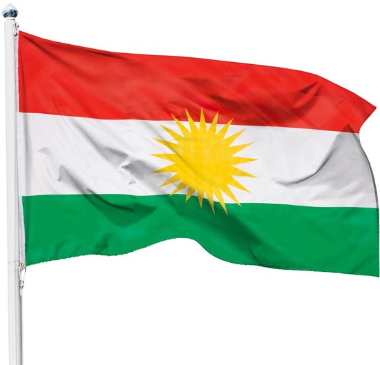 Koerdistan-vlag - 100% polyester - 90 x 150 cm - weerbestendig | bol