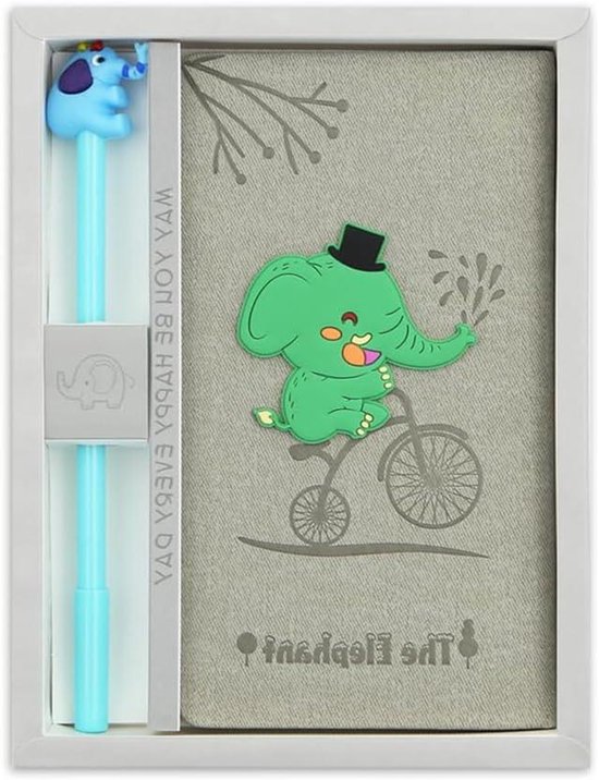 2-in-1 olifant briefpapier cadeauset met notitieboek en pen voor ...