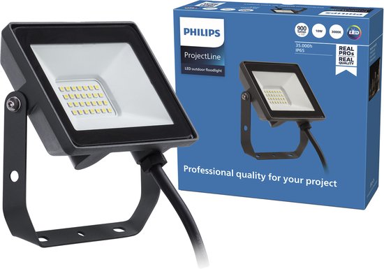 Philips ProjectLine schijnwerper - LED paneel - 10 W - Warmwit licht | bol