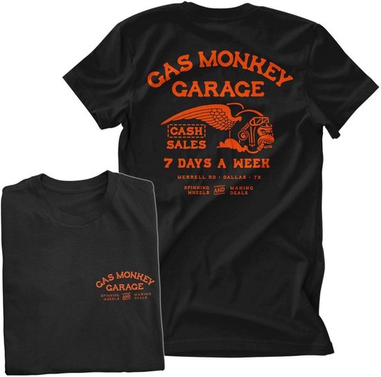 Gas Monkey Garage Cash Monkey T-Shirt GMG-1-GMG102-H61-13 Black-M | bol