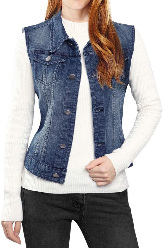 Denim Vest dames - Trendy kledingstuk voor vrouwen - Streetstyle | bol
