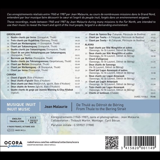 Various Artists - Inuit Music - From Thule To The Bering Strait (CD ...