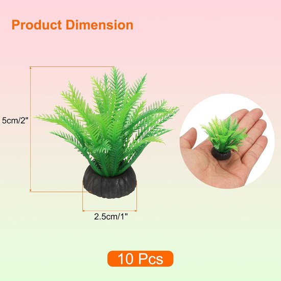 Aquariumdecoratie set van 10 stuks, watergras decoratie, groene ...