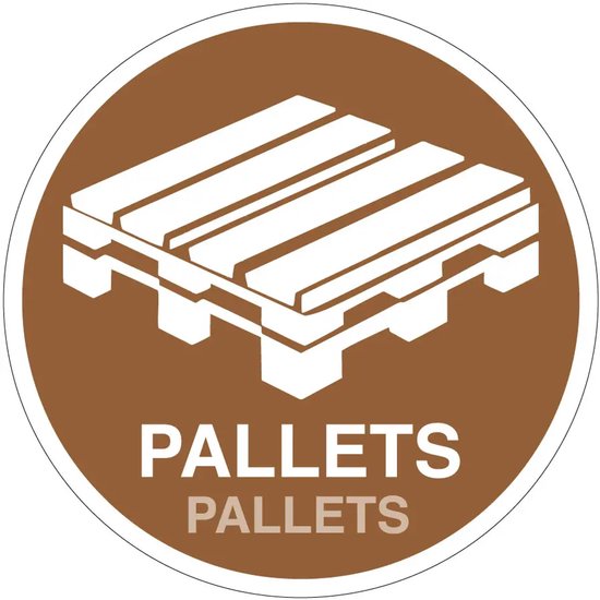 Pallets afval sticker - 10 cm | bol