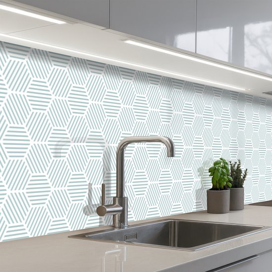 Keuken achterwand 500x60 cm - Spatscherm zelfklevend Abstract ...