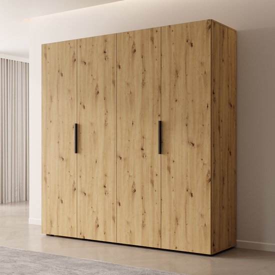 Meubella - Kledingkast Marquesa - Eiken - 200 cm | bol