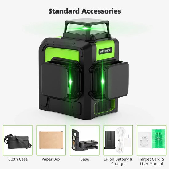 Laserwaterpas – Kruislijnlaser – Lijnlaser – 3D Waterpas – 12 Lijnen ...