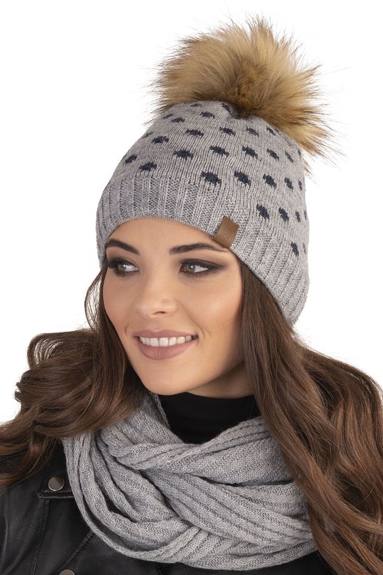 Vivisence Dames Wintermuts - Zachte Fleecevoering En Modieuze Breisteek ...
