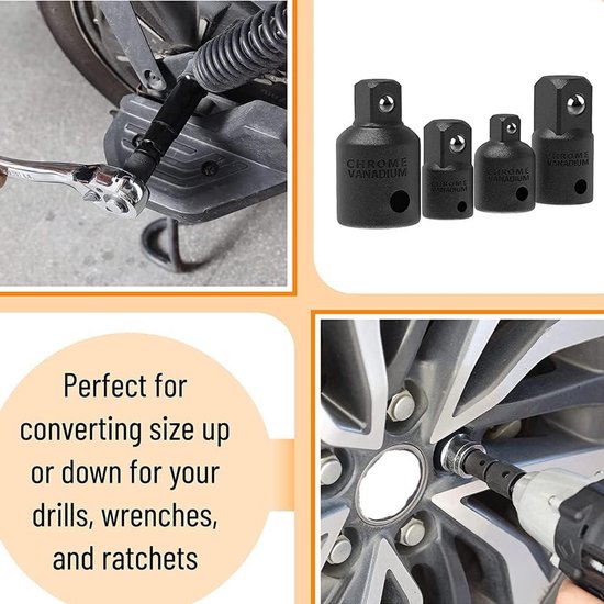 Premium - Impact Grade Socket Adapter Reducer Set voor Boor in Auto en ...