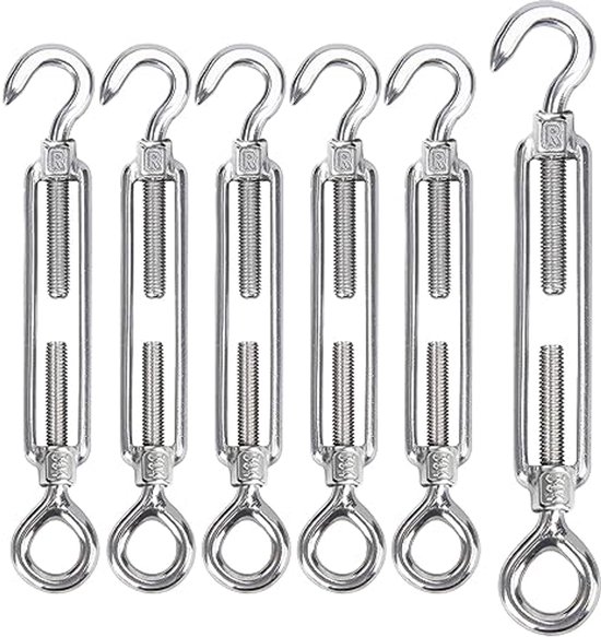 M6 Spanschroeven 6 Stuks - Verstelbare Roestvrij Stalen Kabelspanner ...