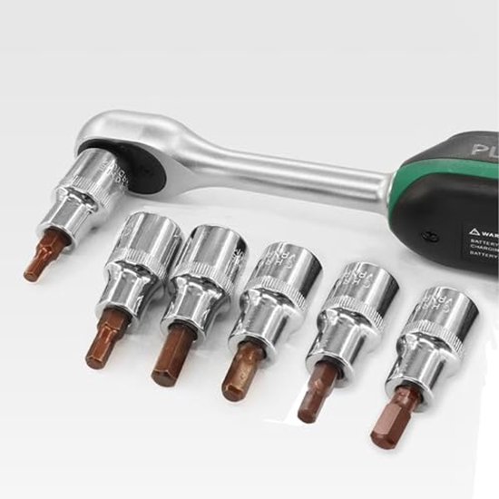 Triple Square Spline Bit Socket, 1/2" Drive x M8 (8mm) CR-V Key ...